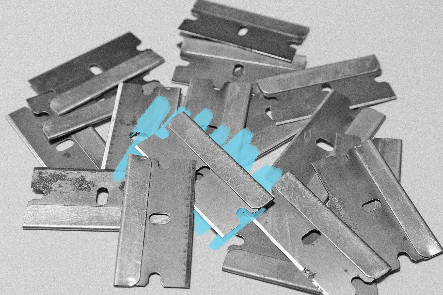 Razor blades used to be disposed of in holes in bathroom walls ...