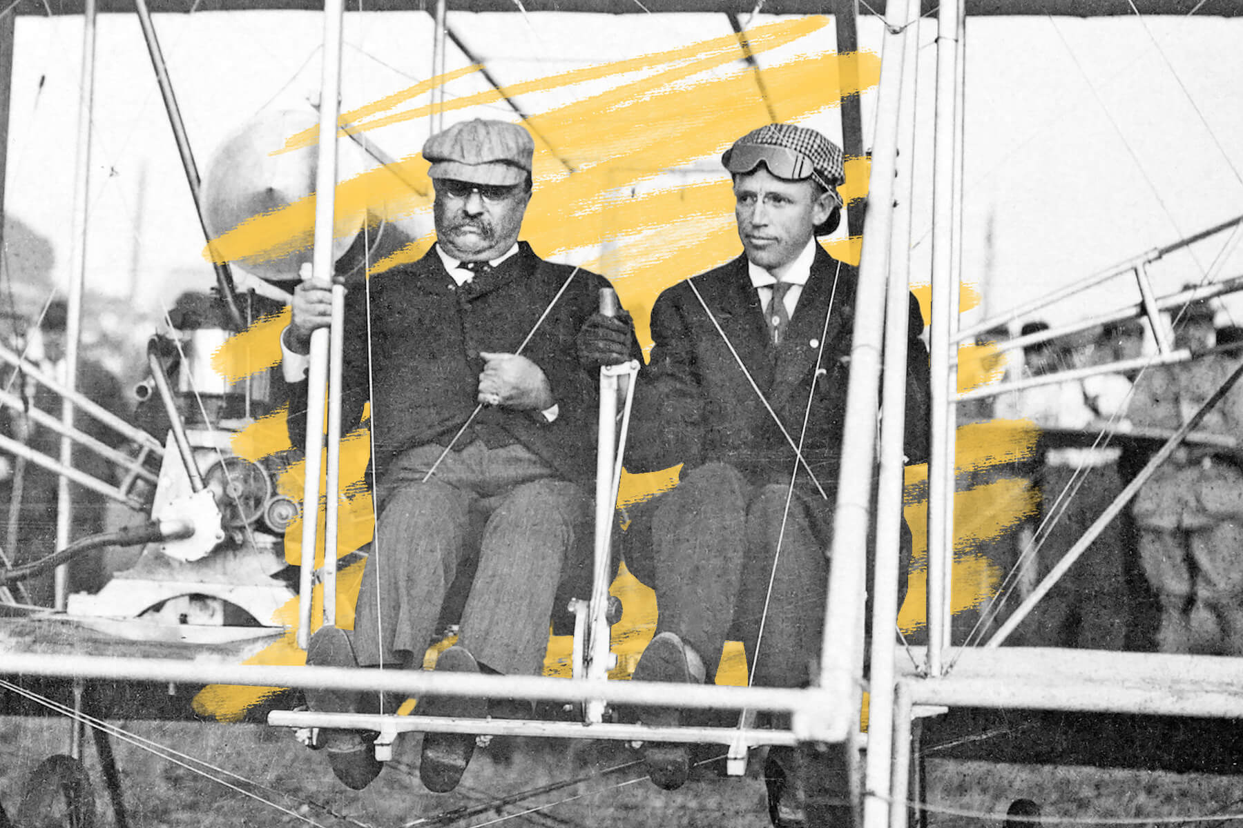 Teddy Roosevelt was the first president to fly in an airplane ...